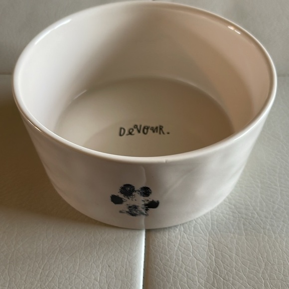 Rae Dunn | Dog | Rae Dunn Dog Bowl Dog Foot Print Devour On Inside Nwt ...